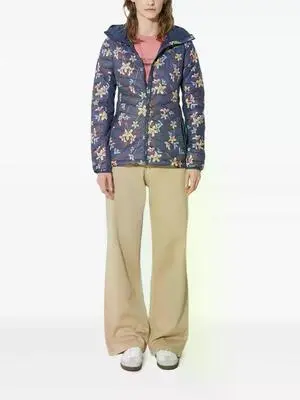Columbia Floral-print Quilted Jacket With Hood