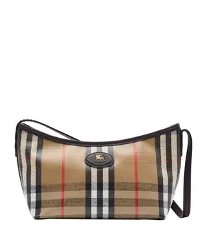 Burberry Mini Check Shoulder Bag - Beige