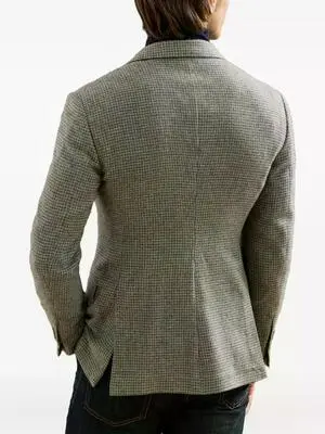 Ralph Lauren Purple Label Houndstooth Single-breasted Blazer - Grey