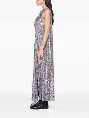 Rabanne Sequined Sleeveless High-low Dress