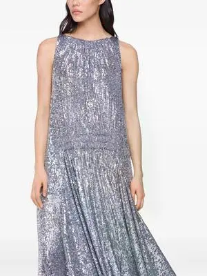 Rabanne Sequined Sleeveless High-low Dress