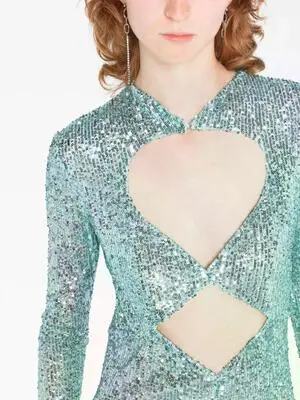 Nervi Sequin Embellished Cut-out Maxi Dress