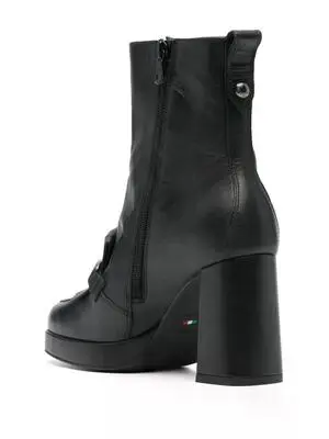 NEROGIARDINI Calf Leather Square Toe Boots