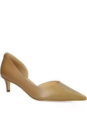 Michael Kors Kitten Heel Pointed Toe Pumps - Brown