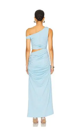 SNDYS. Rikke Jersey Maxi Dress - Blue