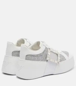 ROGER VIVIER Viv' Skate Embellished Sneakers
