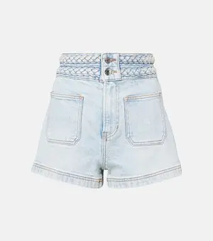 Veronica Beard Elijah High-rise Denim Shorts - Blue