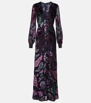 Etro Embroidered Sheer Gown - Multicoloured
