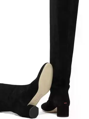 AeydĒ 55mm Willa Suede Knee-high Block-heel Boots