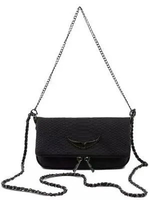 Zadig&Voltaire Snakeskin-effect Chain Cross Body Bag