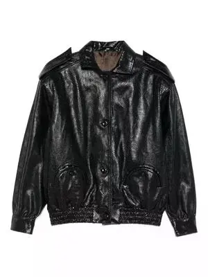BLAZÉ MILANO Charlie Button-fastening Bomber Jacket - Black