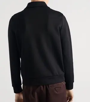 Prada Cotton-blend Technical Jacket With Logo Detail