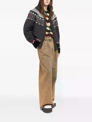 Alanui Fair Isle Shawl Collar Cardigan