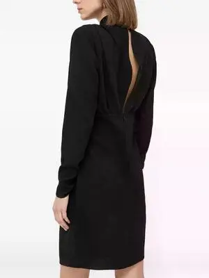 NOTES DU NORD High-neck Pleated Mini Dress