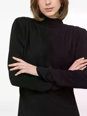 NOTES DU NORD High-neck Pleated Mini Dress