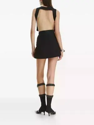 VESTIAIRE D'UN OISEAU LIBRE Mini Skirt With Side Pockets - Black