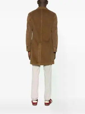 L.B.M. 1911 Double-breasted Patch-pocket Coat - Brown