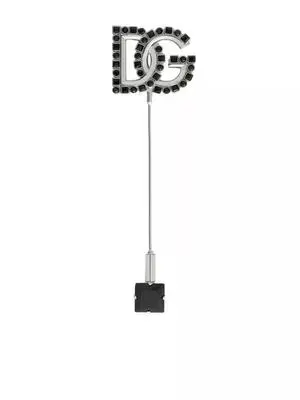 Dolce & Gabbana Dg Logo Brooch - Silver