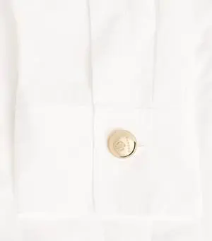 Sandro Pleated Cropped Cotton Shirt - Beige