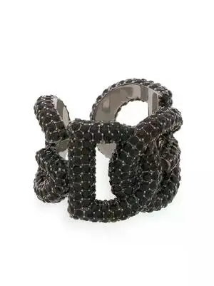 Dolce & Gabbana Dg Logo Rhinestone Embellished Ring