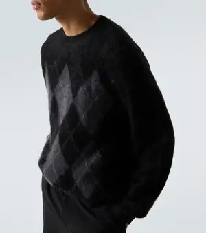 Arch4 Mr Cameron Cashmere Argyle Crewneck Sweater