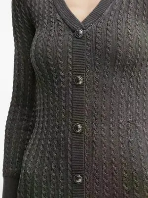 Guess Cable Knit Button-front Midi Dress