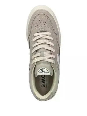 S.W.C STEPNEY WORKERS CLUB Suede Leather Sneakers - Grey