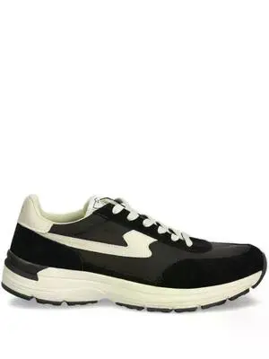 S.W.C STEPNEY WORKERS CLUB Suede Panel Lace-up Sneakers - Black