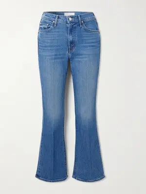 MOTHER The Outsider Flood Cropped Flared Jeans