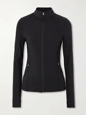 On Cutout Stretch-jersey Jacket - Black
