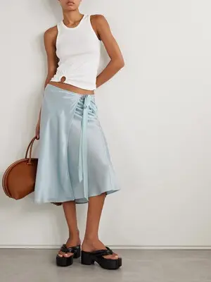 Acne Studios Silk-satin Midi Wrap Skirt