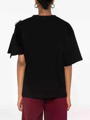 AREA Embellished Puff-sleeve Top