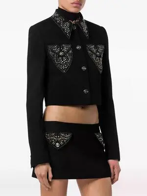 Versace Embellished Cropped Jacket