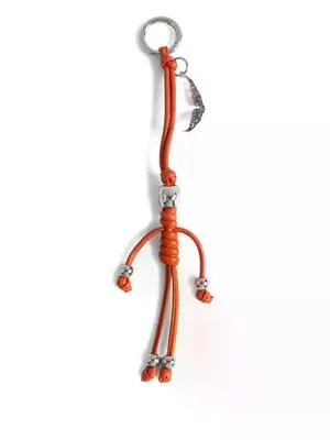 Zadig&Voltaire Leather Skull Keyring - Orange