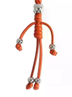 Zadig&Voltaire Leather Skull Keyring - Orange