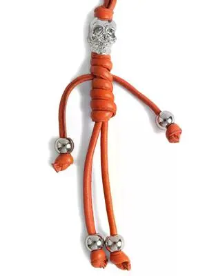 Zadig&Voltaire Leather Skull Keyring - Orange