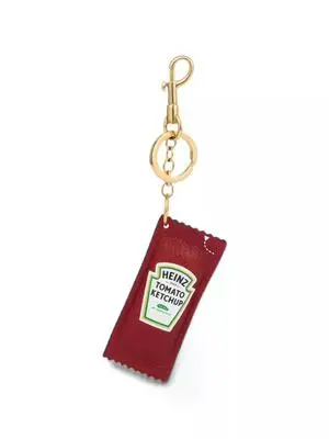 ANYA HINDMARCH Heinz Ketchup Capra Leather Bag Charm - Red