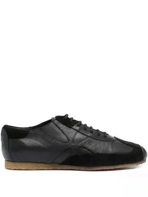 STEFAN COOKE Leather Lace-up Trainers - Black