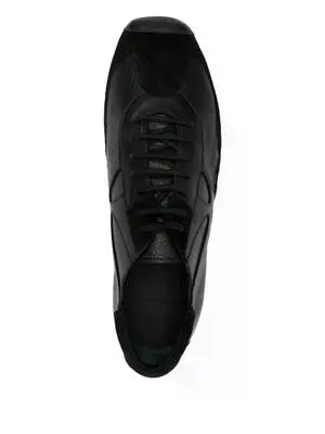 STEFAN COOKE Leather Lace-up Trainers - Black