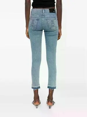 Patrizia Pepe Straight Leg Jeans With Frayed Hem