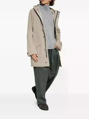Canada Goose Logo-patch Parka Coat - Grey