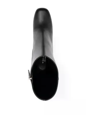 Gucci 95mm Sculptural Heel Leather Ankle Boots