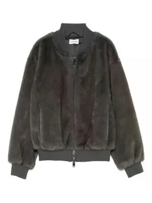 P.a.r.o.s.h Faux Fur Bomber Jacket - Blue