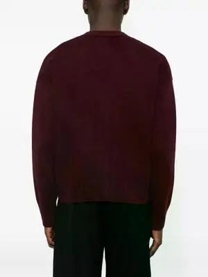 AMI Paris Embroidered Button Cardigan