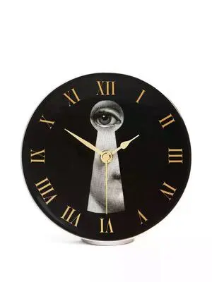 FORNASETTI Graphic Eye-motif Clock - Black