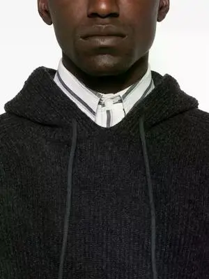 Tagliatore Ribbed Knit Hoodie