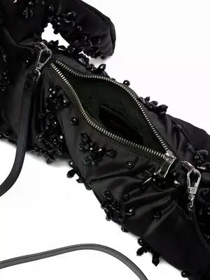 Simone Rocha Hare Embellished Satin Crossbody Bag - Black