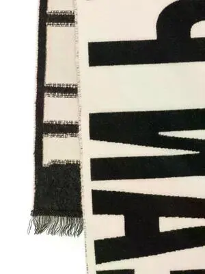 JEAN PAUL GAULTIER Logo-detail Wool Scarf