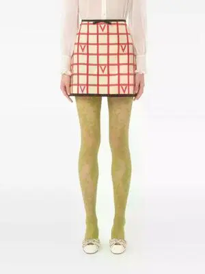 Valentino Garavani Mini Skirt With Grid Pattern