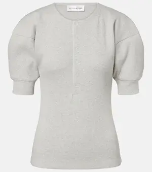 Victoria Beckham Cotton-blend Henley Shirt